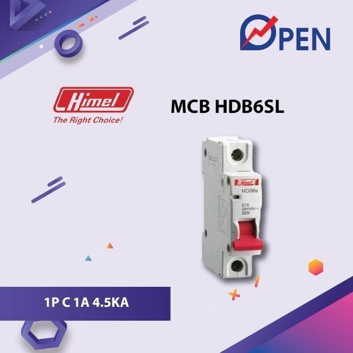 Jual Hari Ini Mcb Hdb6Sl 1P C 1A 4.5Ka Himel When Terbatas | Shopee Indonesia