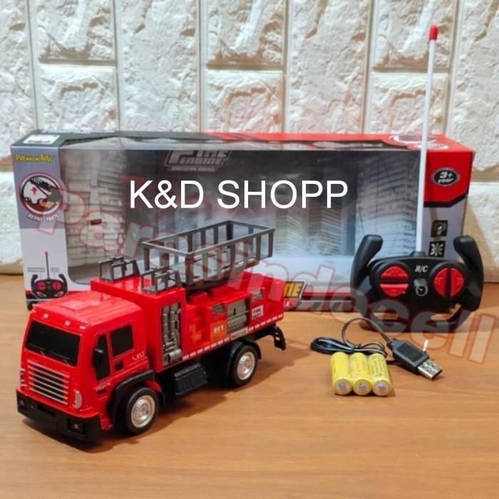 Jual MOBIL REMOTE CONTROL PEMADAM KEBAKARAN-RC TRUCK DAMKAR-FIRE TRUCK ...