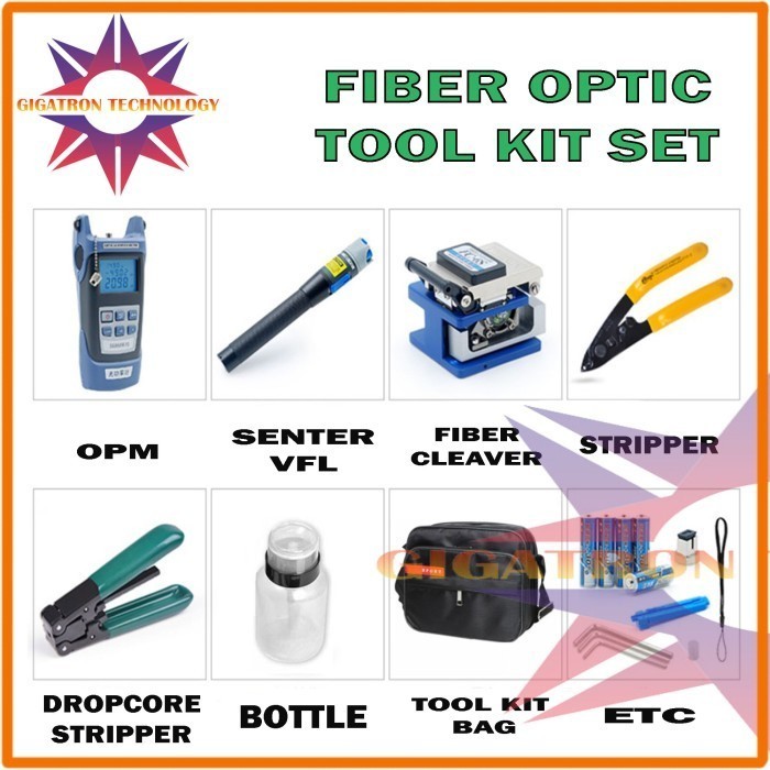 Jual Murah FTTH Tool Kit SET Lengkap OPM VFL Cleaver FO Fiber Optik ...