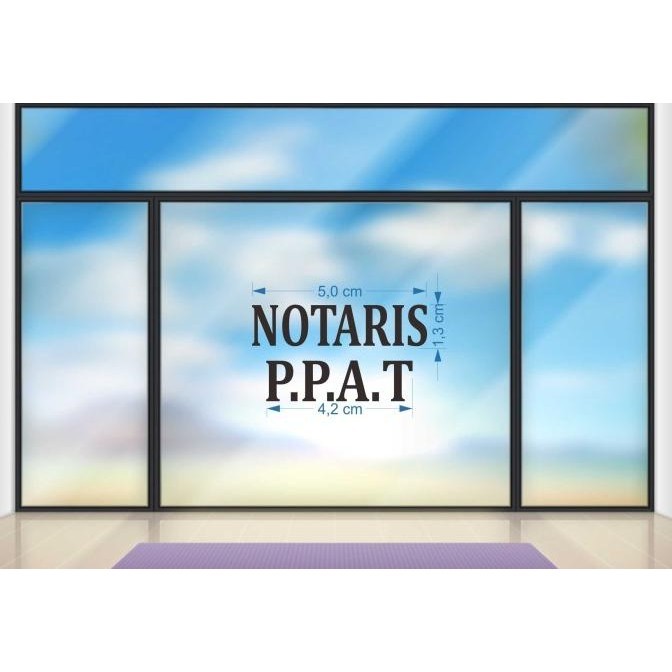 Jual Stiker cutting notaris ppat 50cm (putih/hitam) | Shopee Indonesia