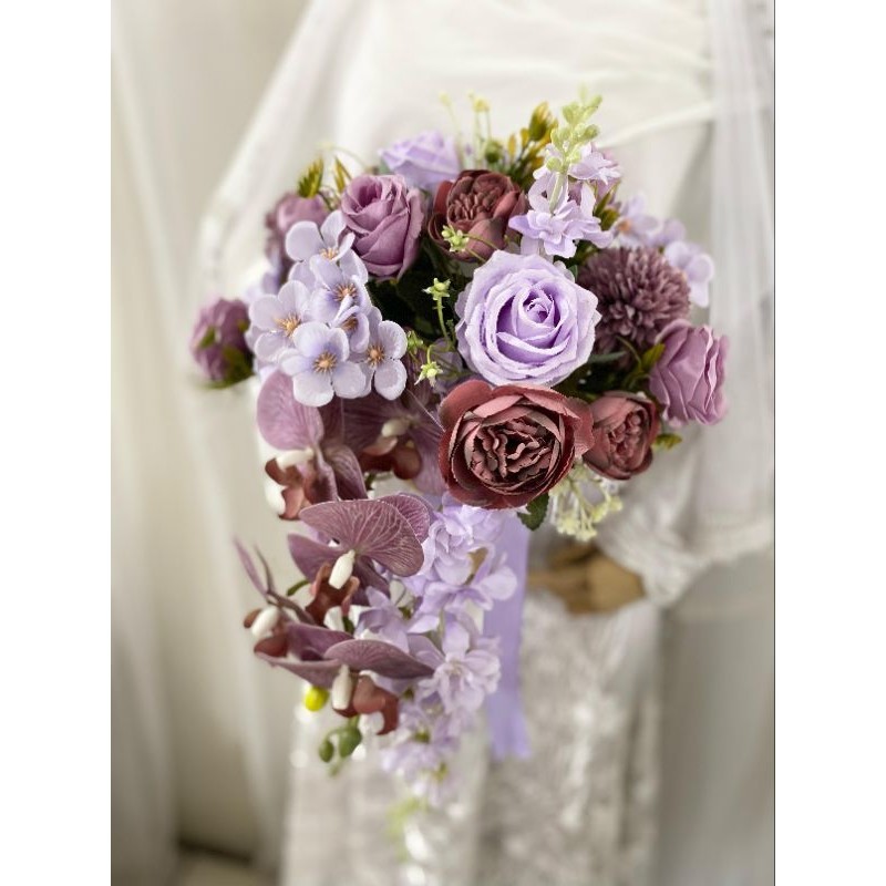 Jual hand bouquet wedding hand buket juntai bunga pernikahan pengantin ...