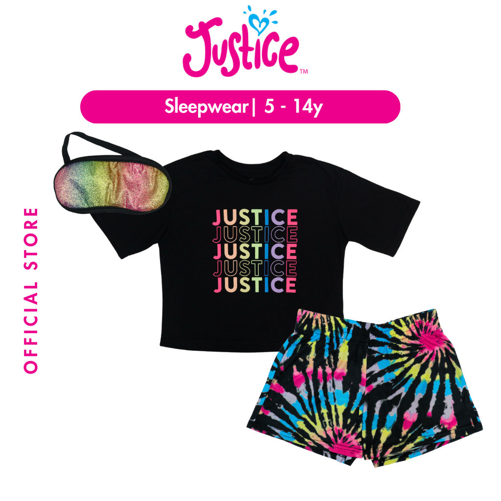 Jual Justice Sleep Set-Baju Tidur Anak Perempuan(Hitam) | Shopee Indonesia