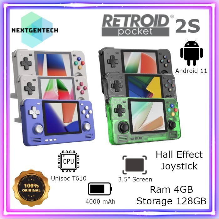 Jual Retroid Pocket 2S Handheld Game Console Retro Portable Android 4 ...