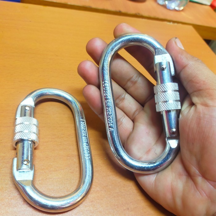 Jual Carabiner 25 Kn Baja / Carabiner 25 Kn Oval Stell Original ...