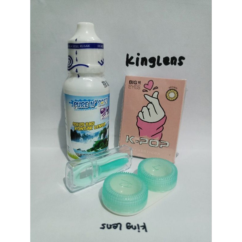 Jual Paket Softlens X2 Kpop Normal & Minus Dia 16mm + Air Softlens Pure ...