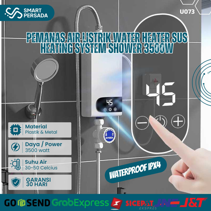 Jual Water Heater Pemanas Air Listrik Instan Shower Kamar Mandi LCD ...