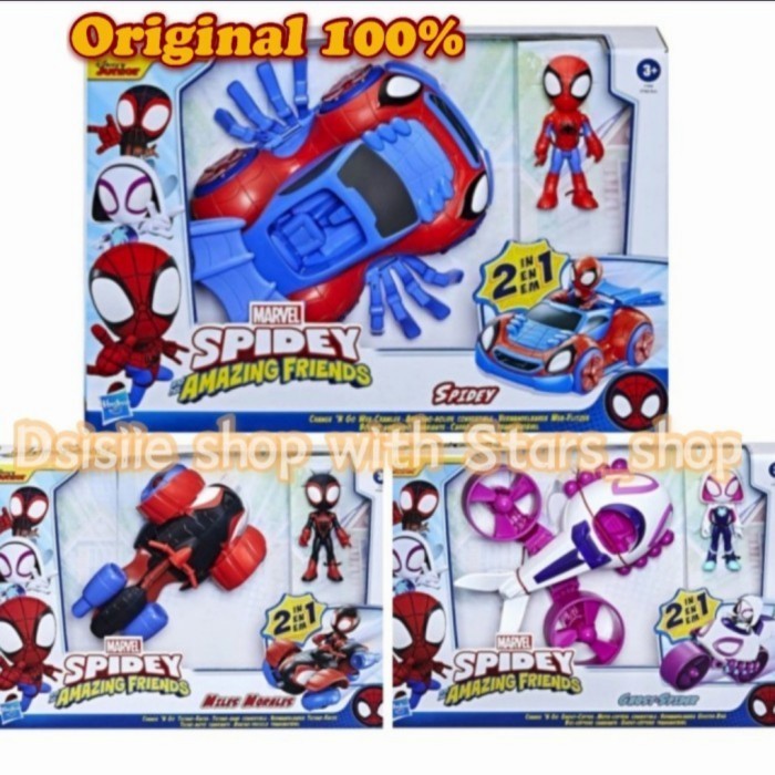 Jual Marvel Spidey And His Amazing Friends Miles Morales And Ghost ...