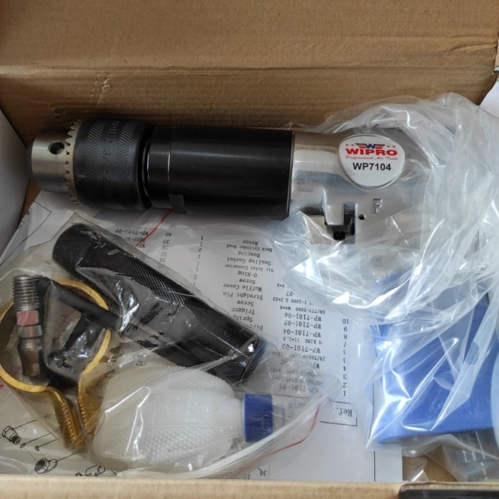 Jual Mesin Bor Angin reversible Air Drill 1/2" Inch 12mm Wipro WP 7104 ...