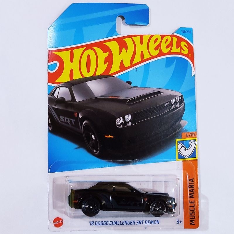 Jual Hot Wheels 18 Dodge Challenger Srt Demon Hitam N2023 Shopee