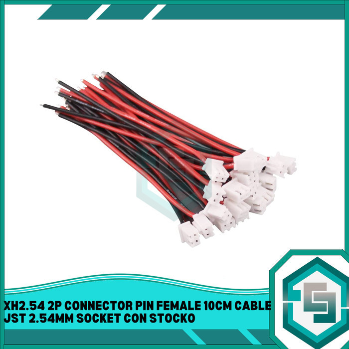 Jual Xh2.54 2P Connector Pin Female 10Cm Cable Jst 2.54Mm Socket Con Stocko | Shopee Indonesia