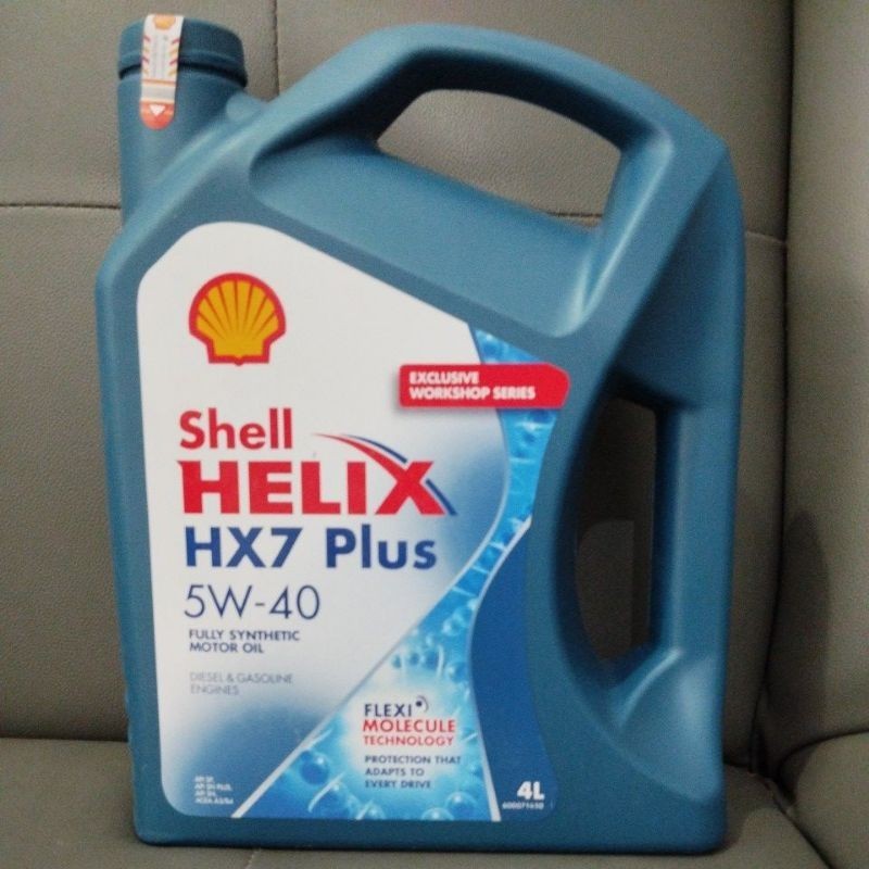 Jual oli mobil shell helix HX7 plus 4 liter 5W-40 galon | Shopee Indonesia