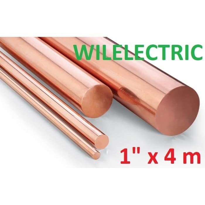 Jual Ground rod / copper rod tembaga asli 1 inch x 4m / 4 m grounding ...