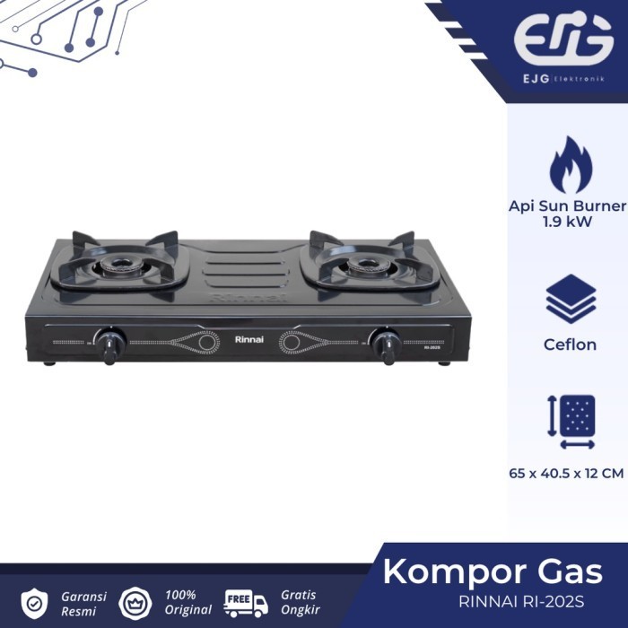 Jual Kompor Rinnai 2 Tungku Rinnai Ri-202S Teflon Ri202S | Shopee Indonesia