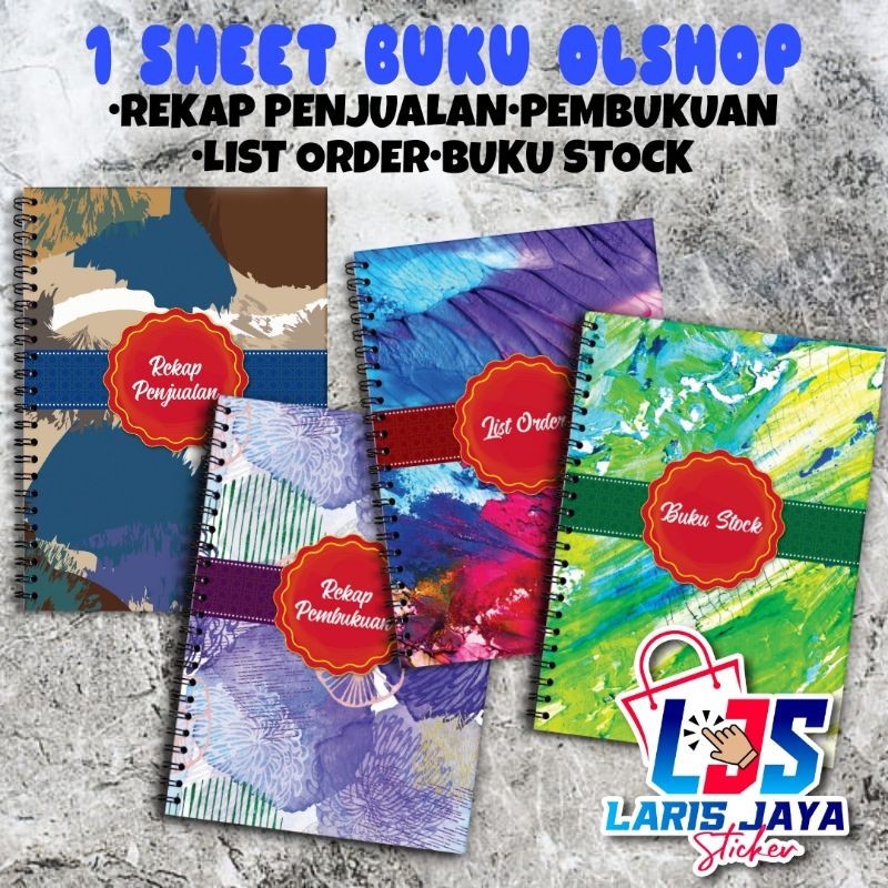 Jual 1 SHEET BUKU OLSHOP (4 BUKU : REKAP PENJUALAN/PEMBUKUAN/LIST ORDER ...