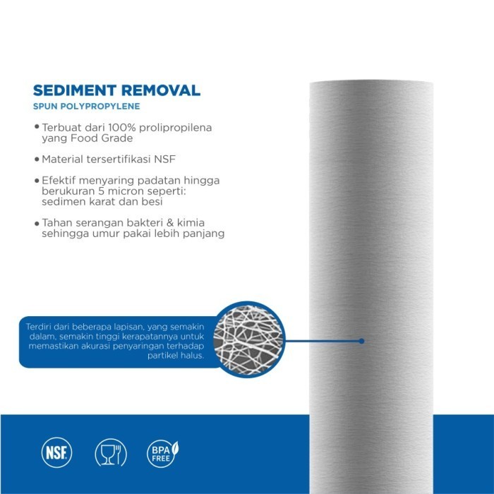 Jual Penguin Bleu Water Filter Pp 20 Inch Filter Air Sediment | Shopee ...