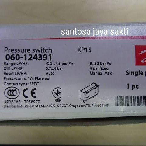 Jual Pressure Switch Danfoss Kp 15 (060-124391) Auto Manual Reset - Kp15 Terlariss !! | Shopee ...