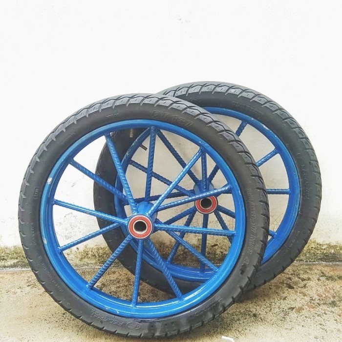 Jual Roda Gerobak Velg Motor Bebek Ring 17 Sepasang Tanpa Besi As ...