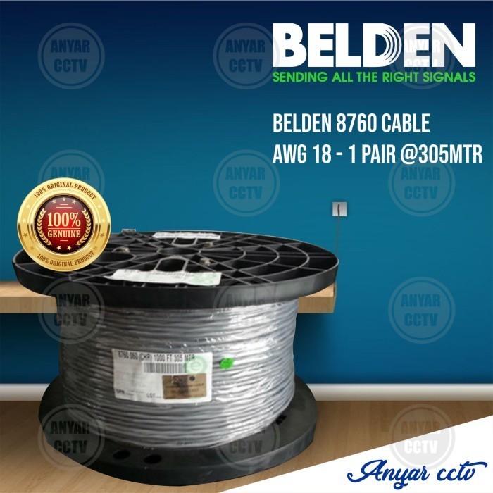 Jual KABEL BELDEN 8760 Cable AWG 18 - 1 pair @305mtr / Original Belden USA | Shopee Indonesia