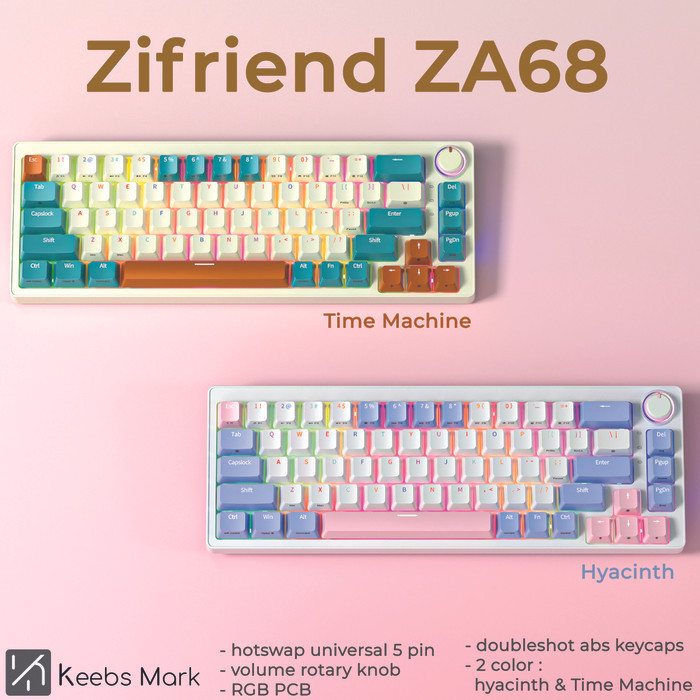 Jual New!! Zifriend ZA68 Mechanical Keyboard 68 Keys RGB Wired | Shopee ...