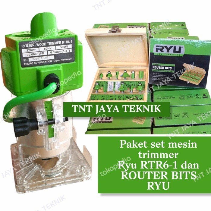 Jual Mesin Trimmer Router Profil Kayu Rtr 6-1 / Trimmer Ryu Rtr6-1 Set ...