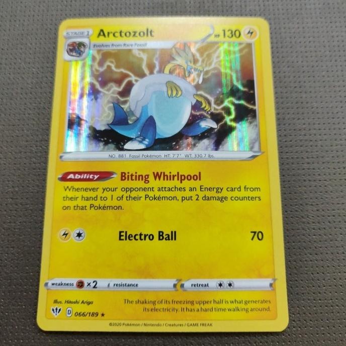 Jual Kartu Pokemon TCG EN SS Darkness Ablaze R Holo Arctozolt | Shopee ...