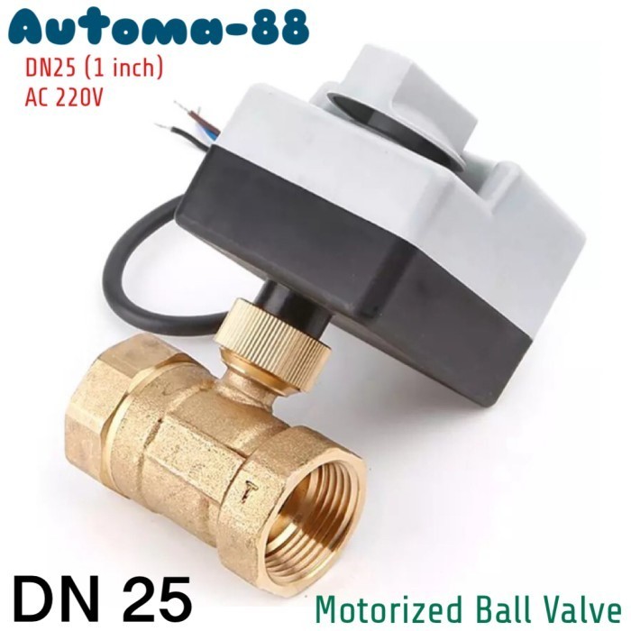 Jual Flow Control Electrical Motorized Ball Valve 2 Way DN25 220V G 1 ...
