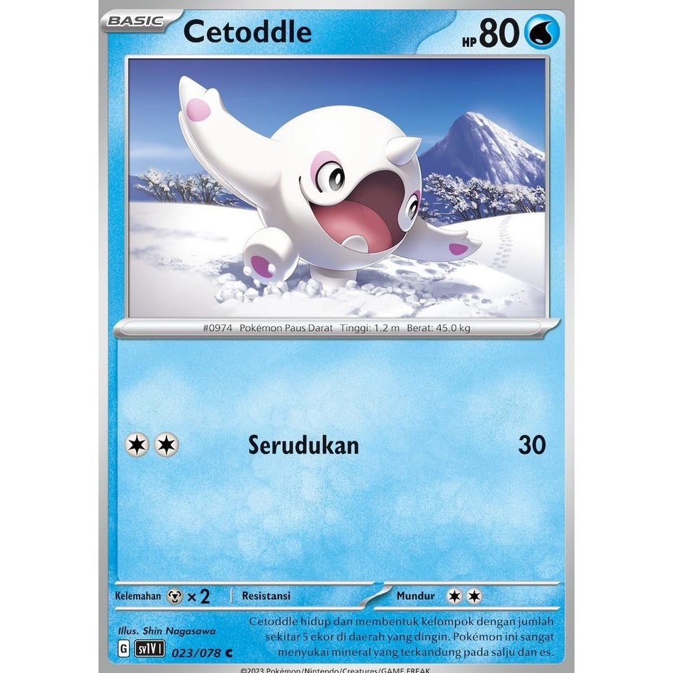 Jual Cetoddle sv1V Scarlet Violet Kartu Pokemon TCG Indonesia C 023/078 ...
