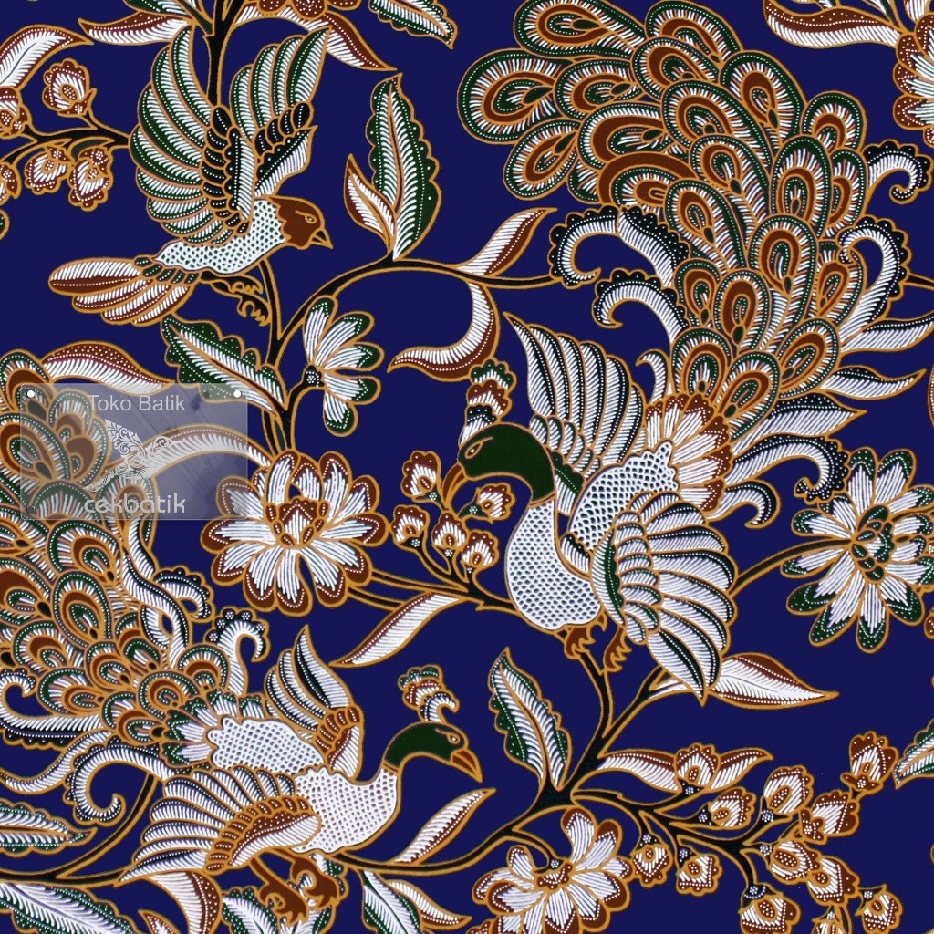 Jual kain batik - Motif Unik Sogan Burung Merak Manis (Blue) | Shopee ...