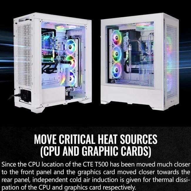 Jual THERMALTAKE CTE T500 AIR SNOW FULL TOWER PC CASE CASING GAMING ...