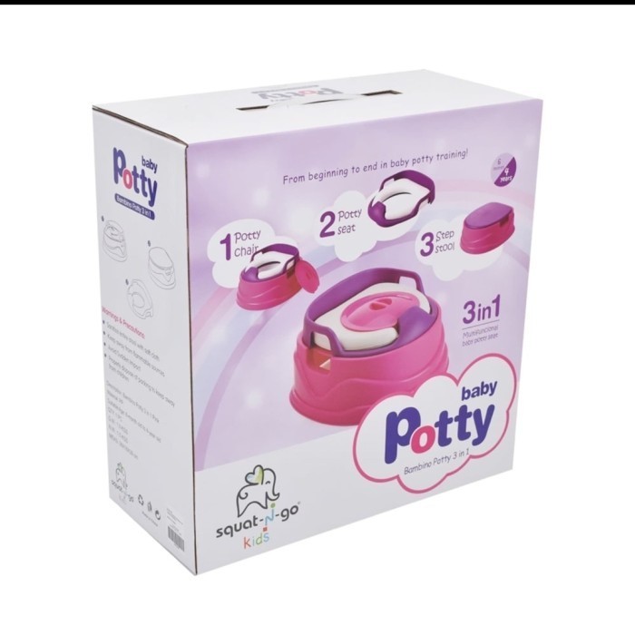 Jual squat n go potty training toilet duduk anak portable pispot bayi ...