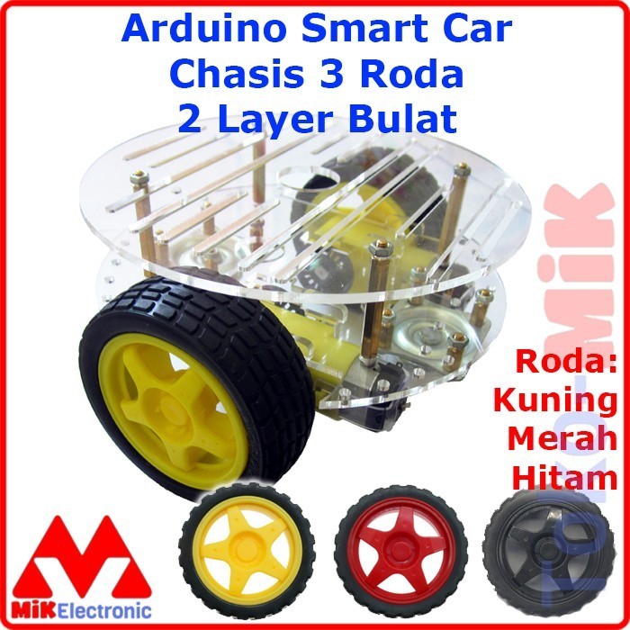 Jual ARDUINO SMART CHASIS 2WD 3 RODA SMART C 2 LAYER BULAT | Shopee ...