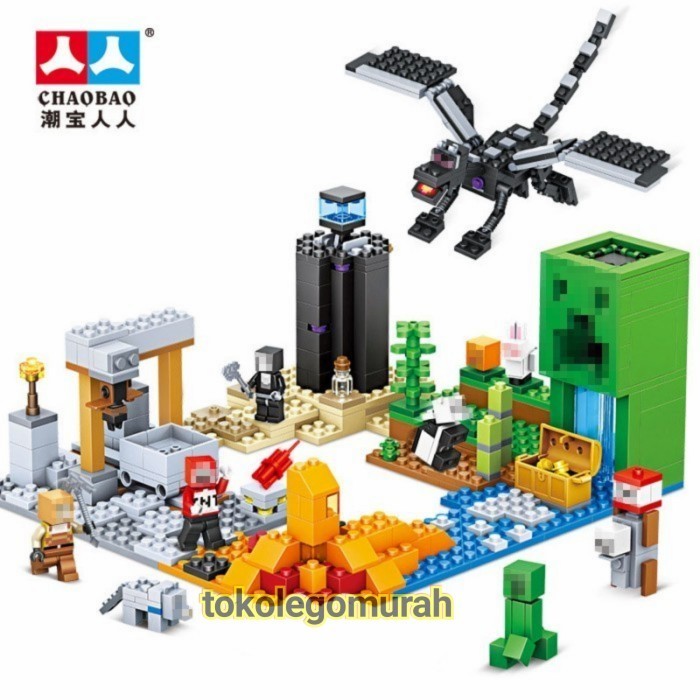 Jual PROMO!!! CHAOBAO 7131 MINECRAFT ENDER DRAGON CREEPER ZOMBIE MINI ...