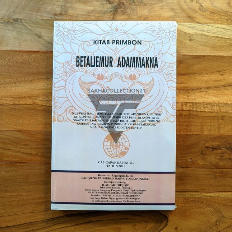 Jual BUKU KITAB PRIMBON JAWA BETALJEMUR ADAMMAKNA MURAH ORIGINAL ...
