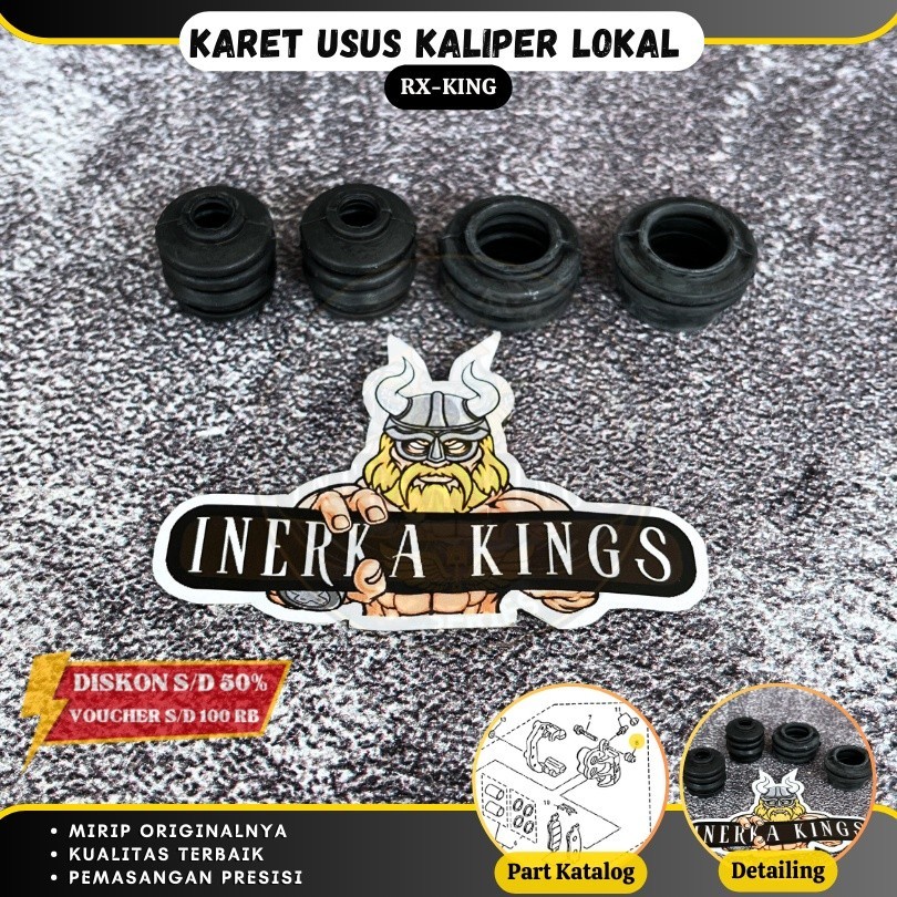 Jual Karet Usus Boot Caliper Kaliper 1 2 piston RX King F1 Merek Mega Prima | Shopee Indonesia