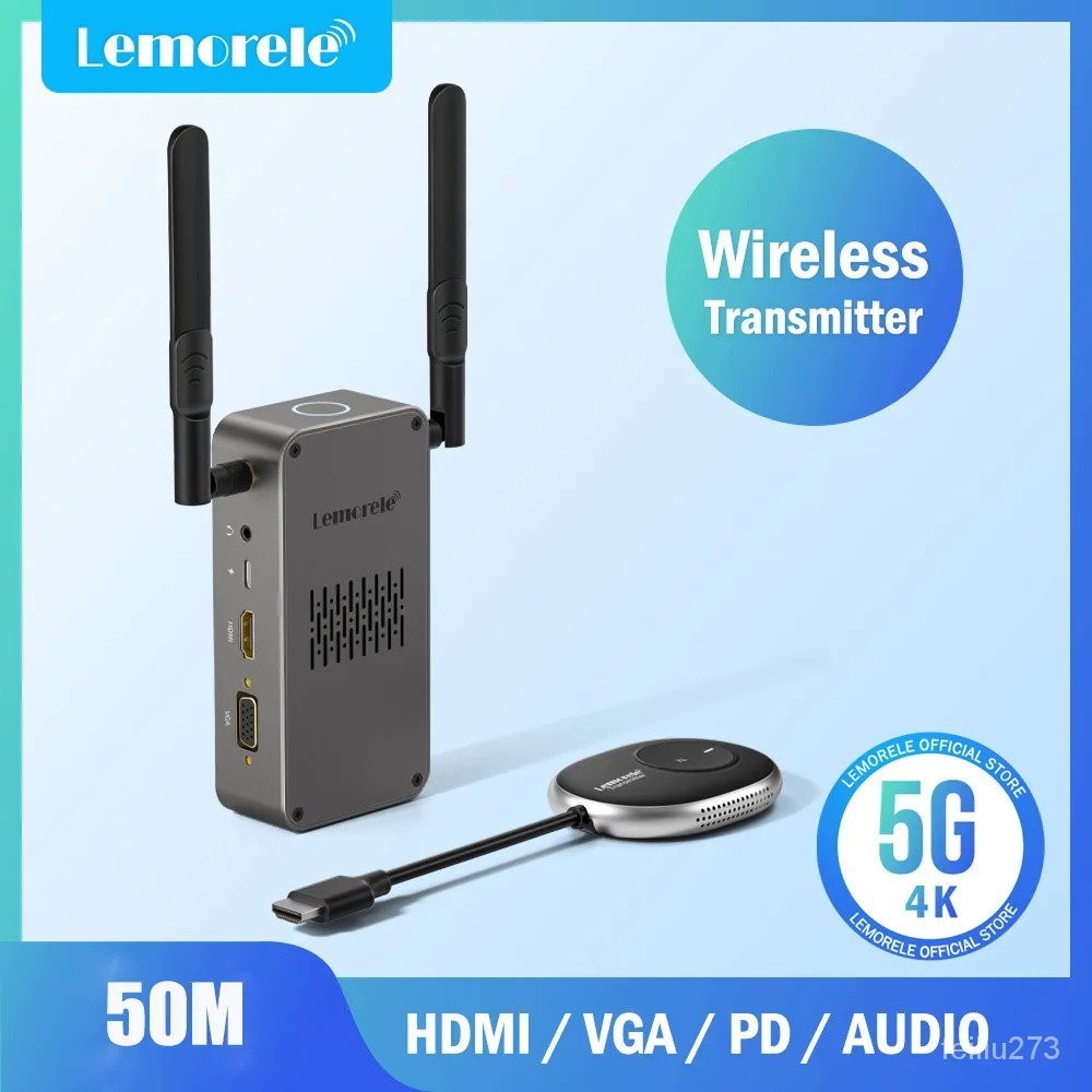 Jual Lemorele Transmier HDMI 50 Meter, Penerima Dongle HDMI Nirkabel 4K ...