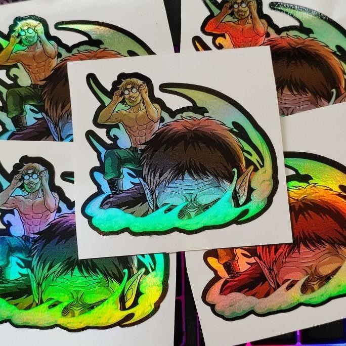 Jual STICKER STIKER HOLOGRAM ANIME AOT ZEKE YEAGER - STIKER ANIME SKIA ...