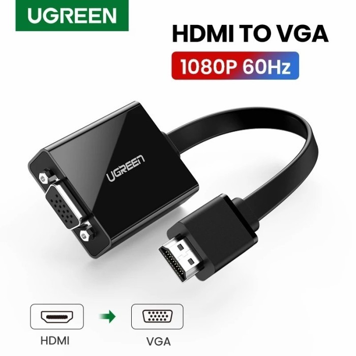 Jual UGREEN Converter HDMI to VGA + 3.5mm Audio Connector Konektor | Shopee Indonesia