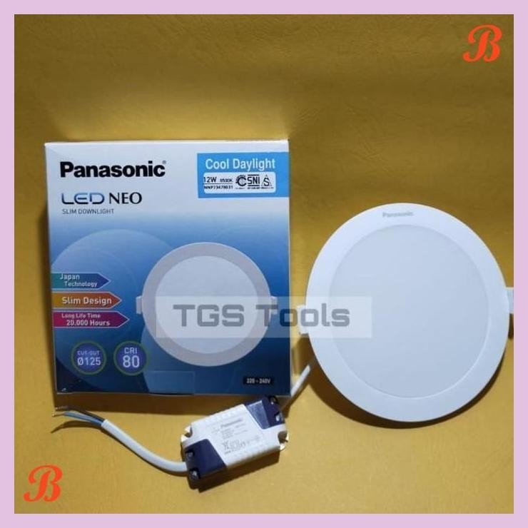 Jual LAMPU PANEL LED / SLIM DOWNLIGHT LED NEO ( BULAT ) 12WATT - PANASONIC | Shopee Indonesia