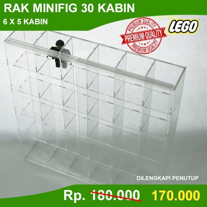 Jual Rak Lego Minifig Isi 30 Bahan Akrilik M65 | Shopee Indonesia