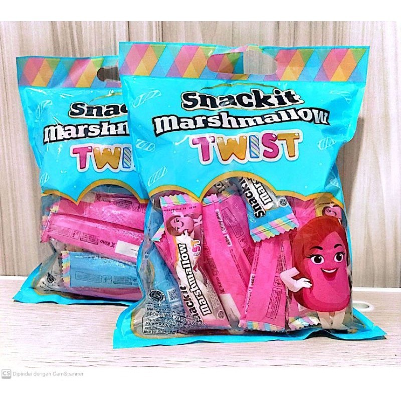 Jual Snackit Marshmallow Twist 1 Bungkus 120gr isi 24 pcs @5gr | Shopee ...