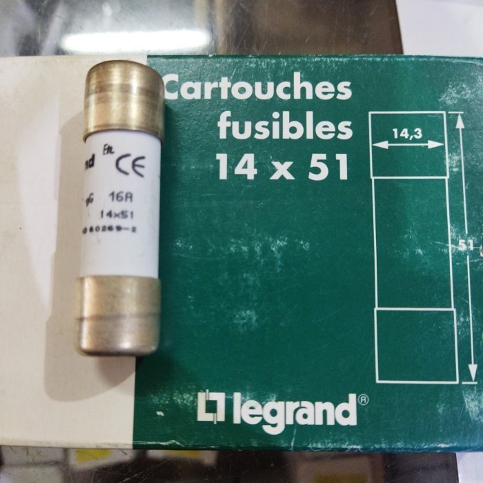 Jual Sekring Keramik Legrand Fuse 14x51 16A 16 Amper Ampere 500V 500 ...