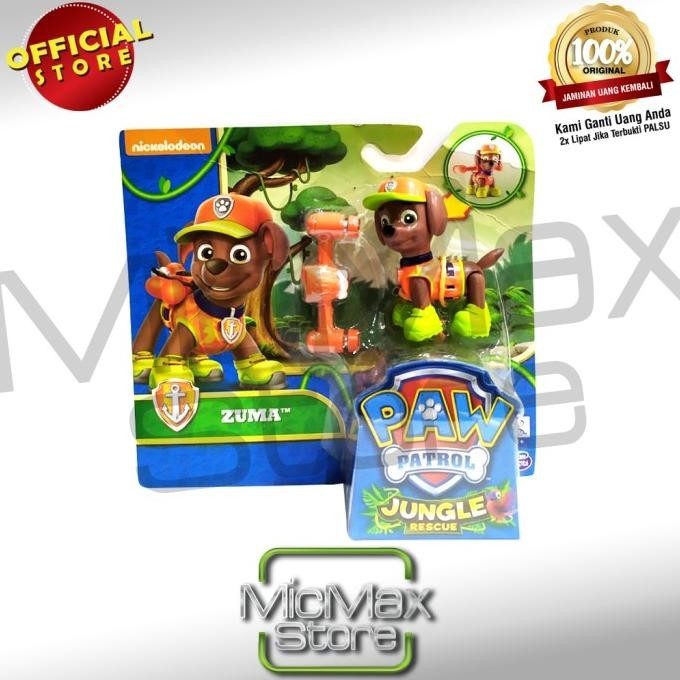 Jual Paw Patrol Hero Pup Jungle Rescue Zuma Figure Original SM6026592 ...