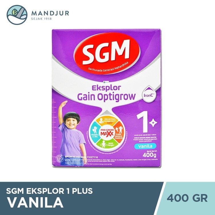 Jual SGM Eksplor Gain Optigrow 1 Plus Vanilla 400 Gram | Shopee Indonesia