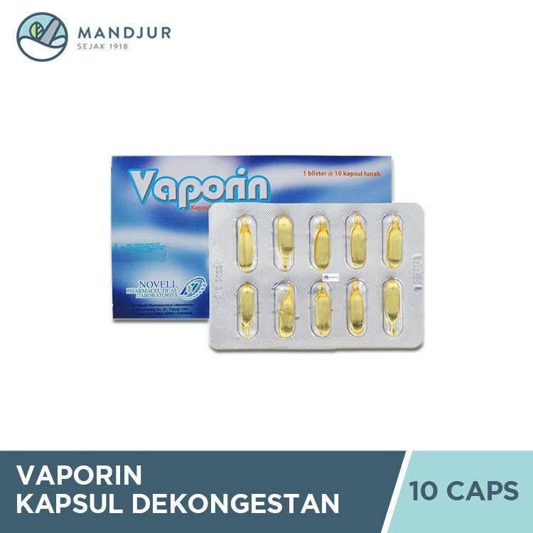 Jual Vaporin Kapsul Dekongestan Inhalasi Isi 10 Kapsul Lunak | Shopee ...