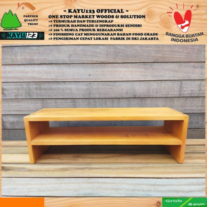 Jual Meja Monitor Kayu Minimalis Wooden Table Monitor Table Tv Stand ...