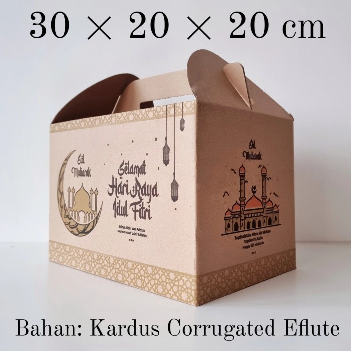 Jual DUS PACKAGING HAMPERS PARCEL LEBARAN IDUL FITRI GABLE BOX 30x20x20 ...