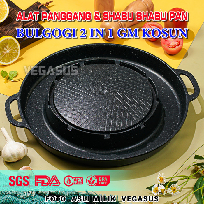 Jual Sukiyaki Bulgogi Pan 2 In 1 Murah Gm Bbq Mookata Panci Grill Pan ...