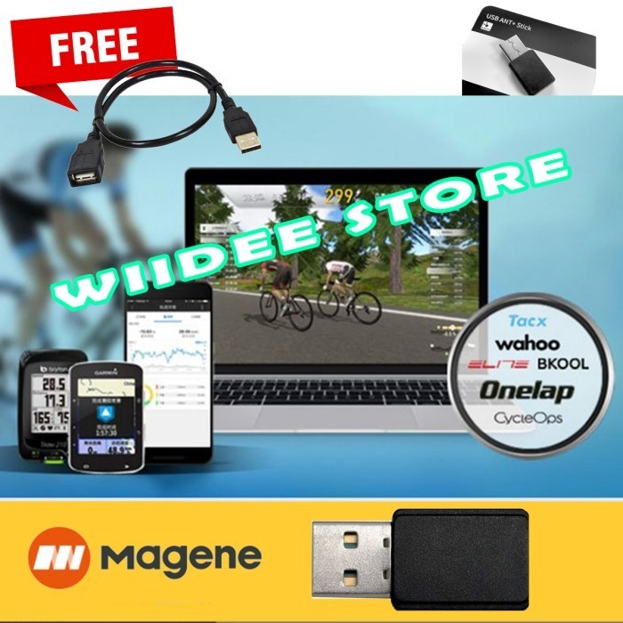 Jual Ready Magene USB ANT Stick Dongle Adapter Receiver - ZWIFT onelap ...