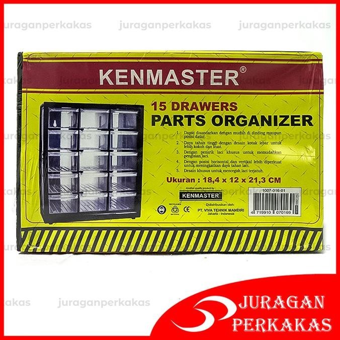 Jual KENMASTER Rak Komponen 15 Slot Laci Partisi / Kotak Spare Part ...