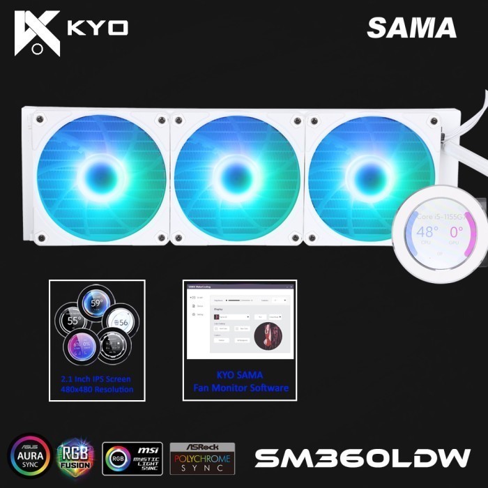 Jual New Kyo Sama Sm360Ldw Argb Aio Liquid Cooling Lcd Display Garansi ...